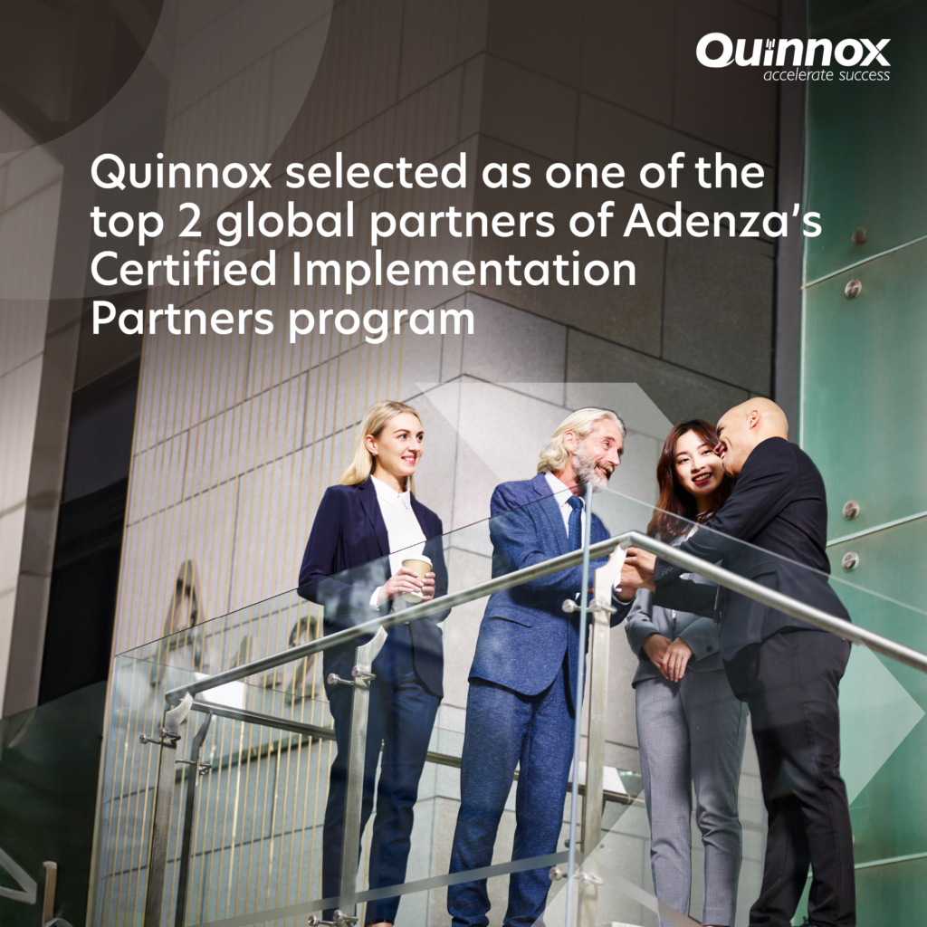 Quinnox selected as one of the top 2 global partners of Adenza’s ...